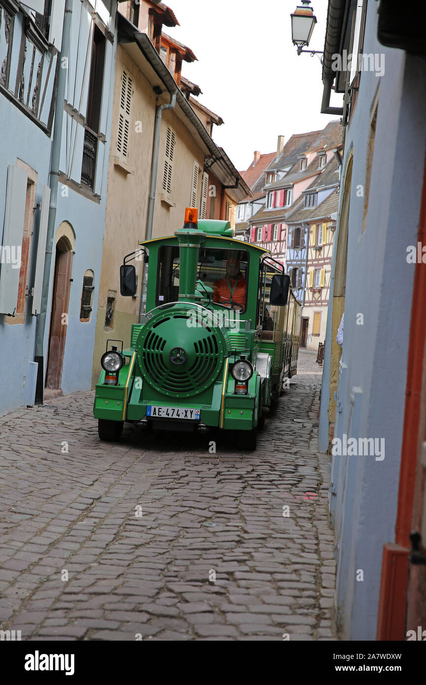 Tourist train,Colmar, Alsace, France Stock Photo - Alamy
