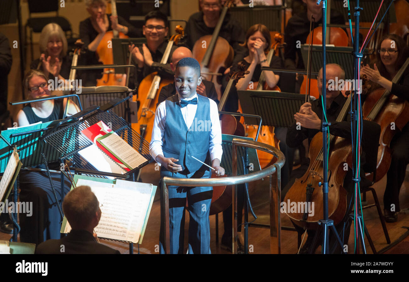 Mathew Smith aged 11 becomes the youngest conductor to lead a 75 piece ...
