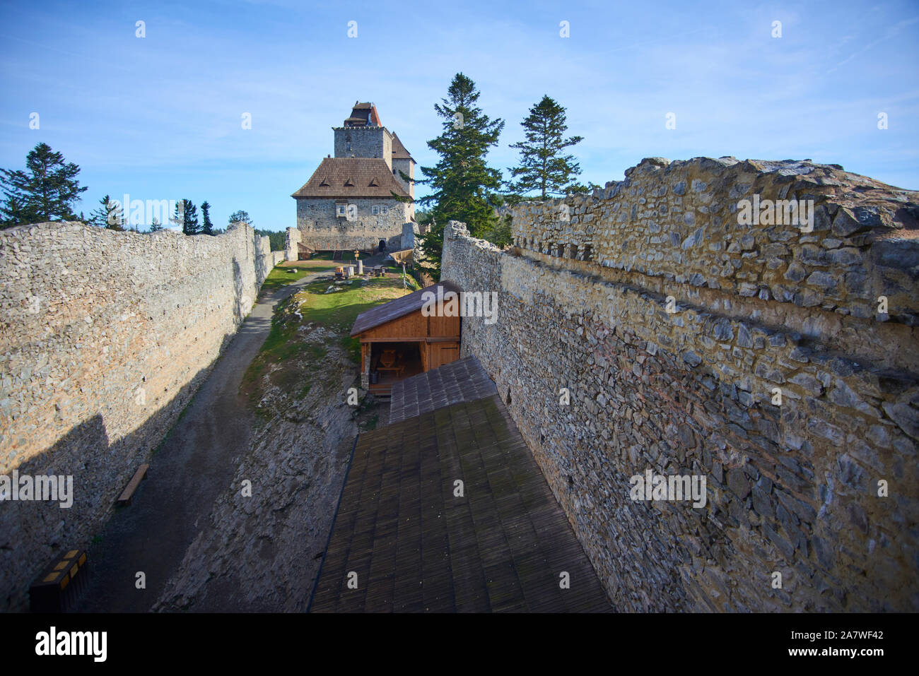 Kasperk castle, Sumava National Park (Bohemian forest), Czech Republic ...