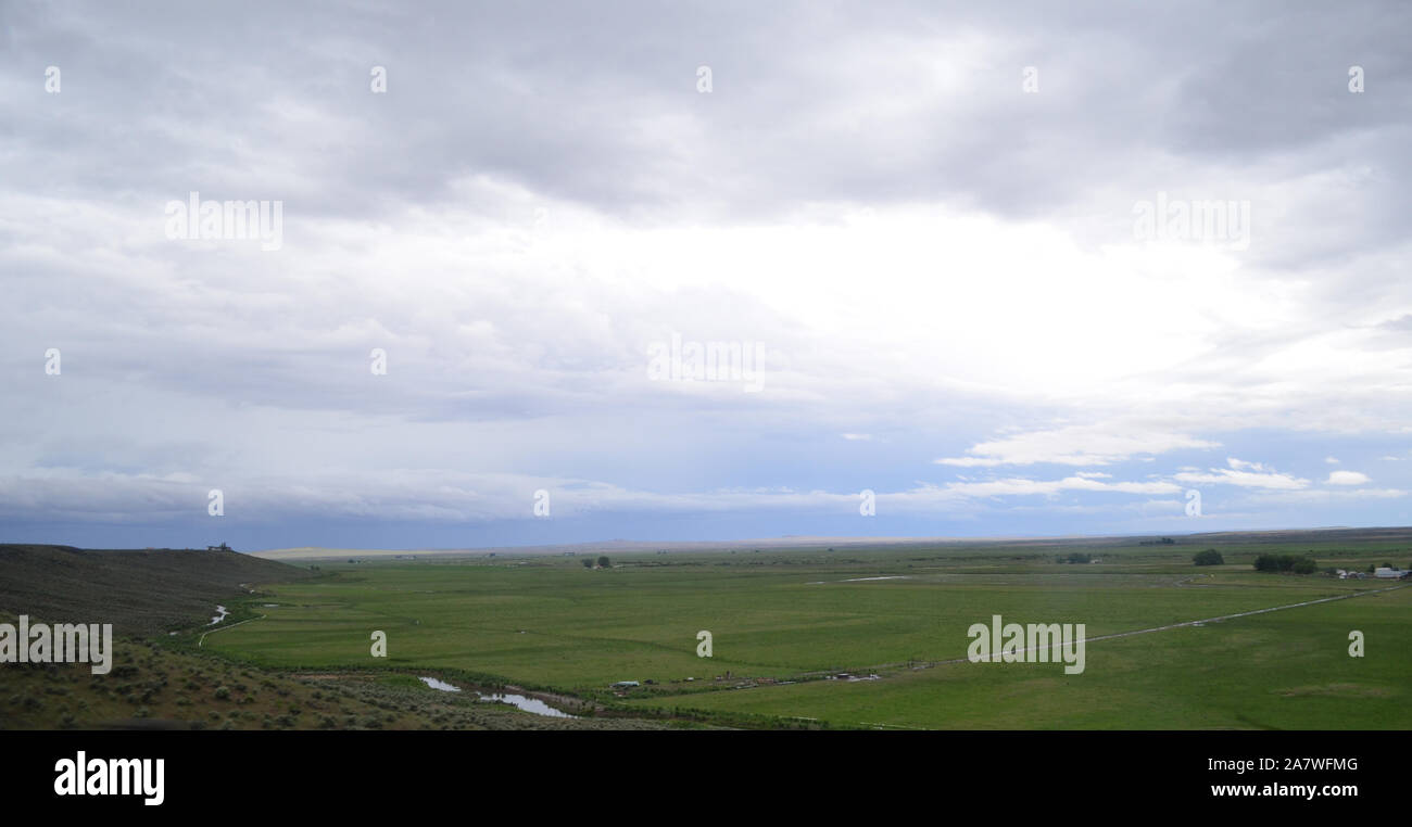 Late Spring in Southeastern Oregon: Green Fields Near Jordan Valley ...