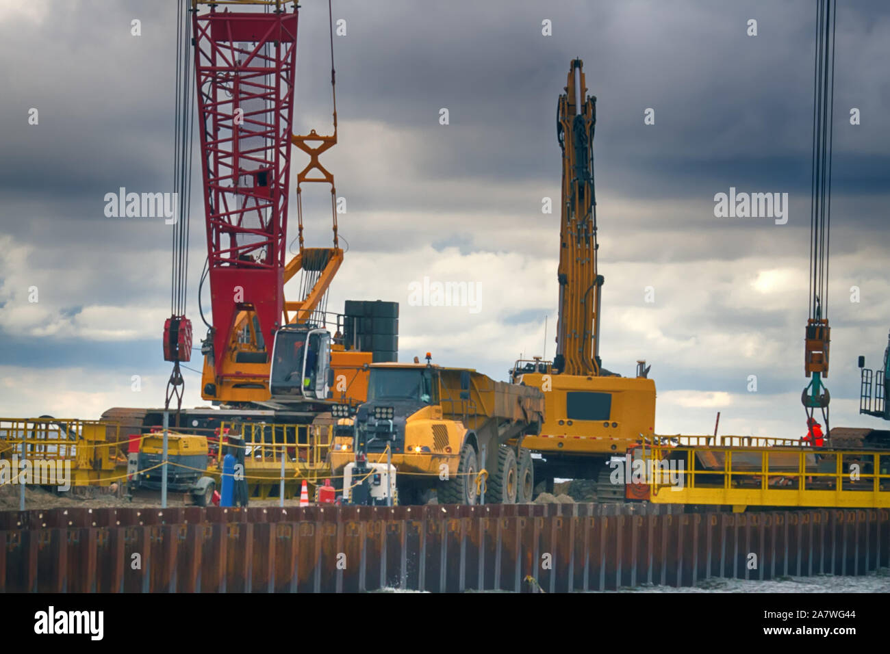 Construction of offshore section of gas pipeline on bottom of Baltic ...