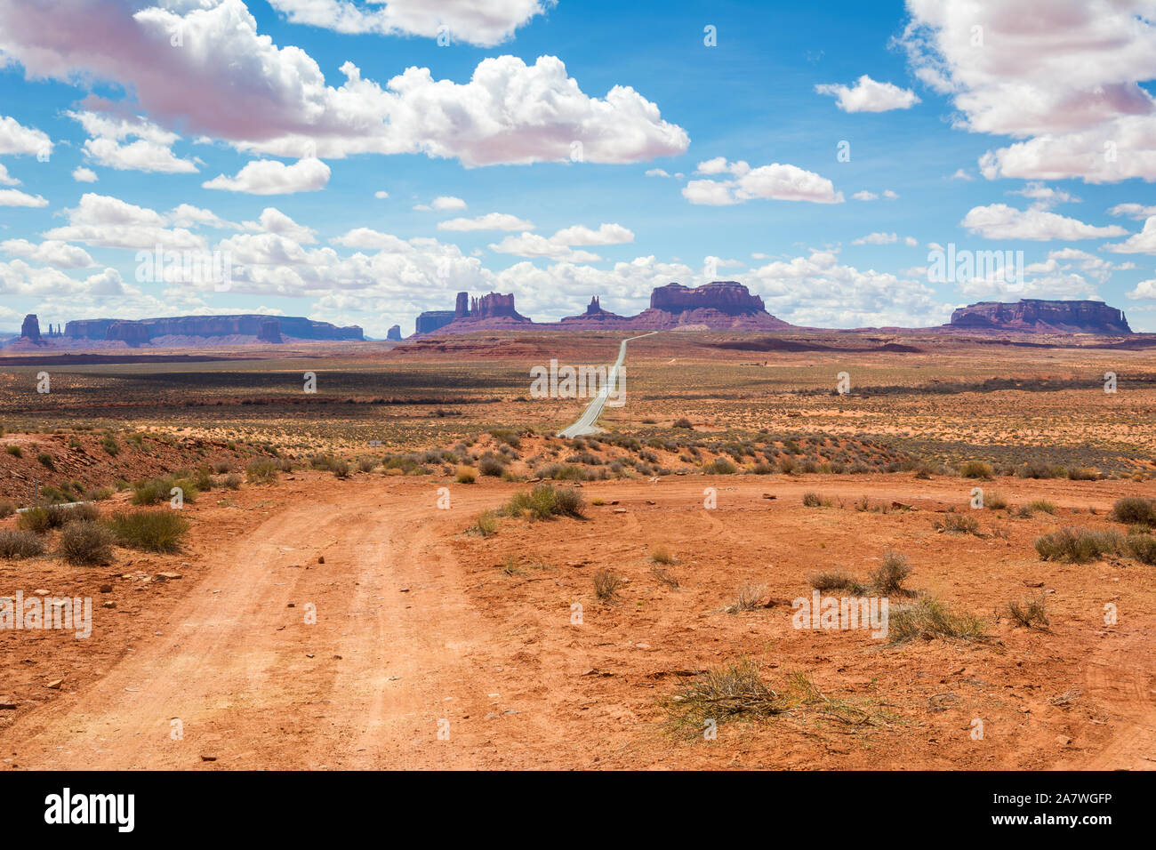 Famous red rocks of Monument Valley. Navajo Tribal Park landscape, Utah ...