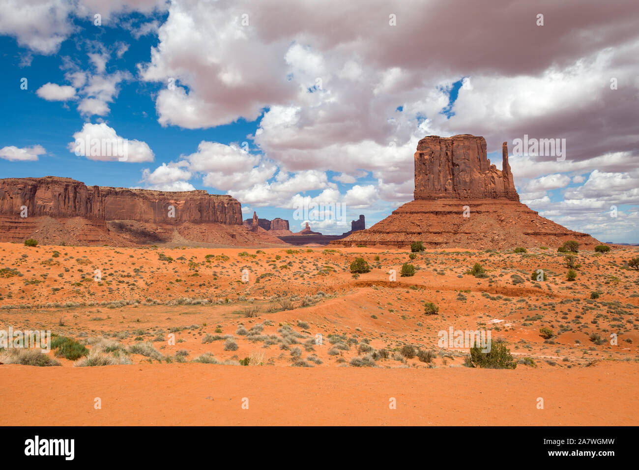 Famous red rocks of Monument Valley. Navajo Tribal Park landscape, Utah ...