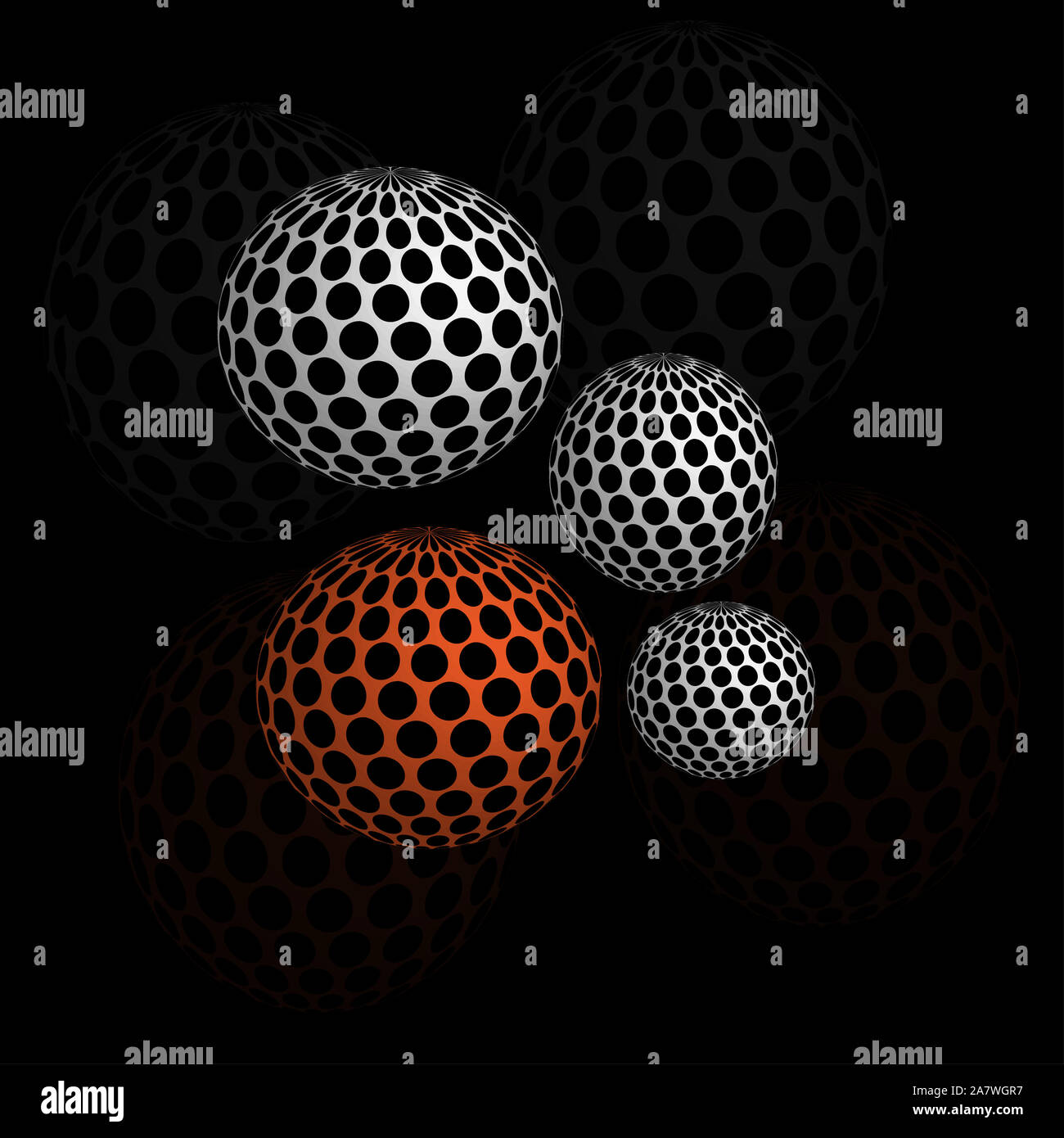 3d ball illustrator pattern background design Stock Photo - Alamy