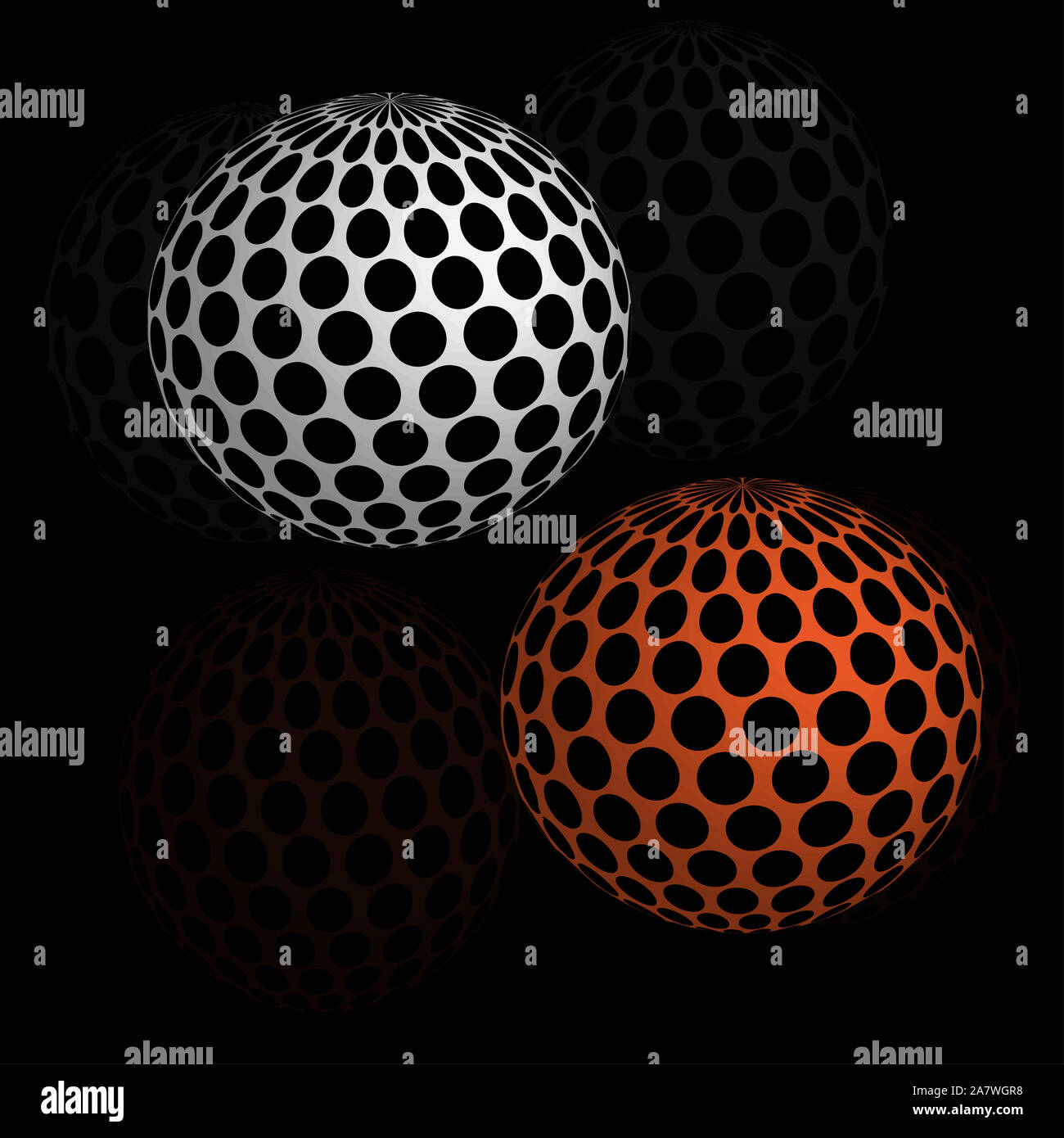 3d ball illustrator pattern background design Stock Photo - Alamy