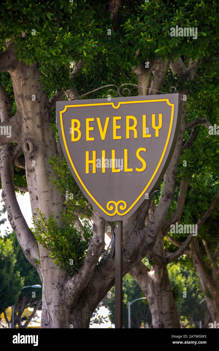 Beverly hills sign shield hi-res stock photography and images - Alamy