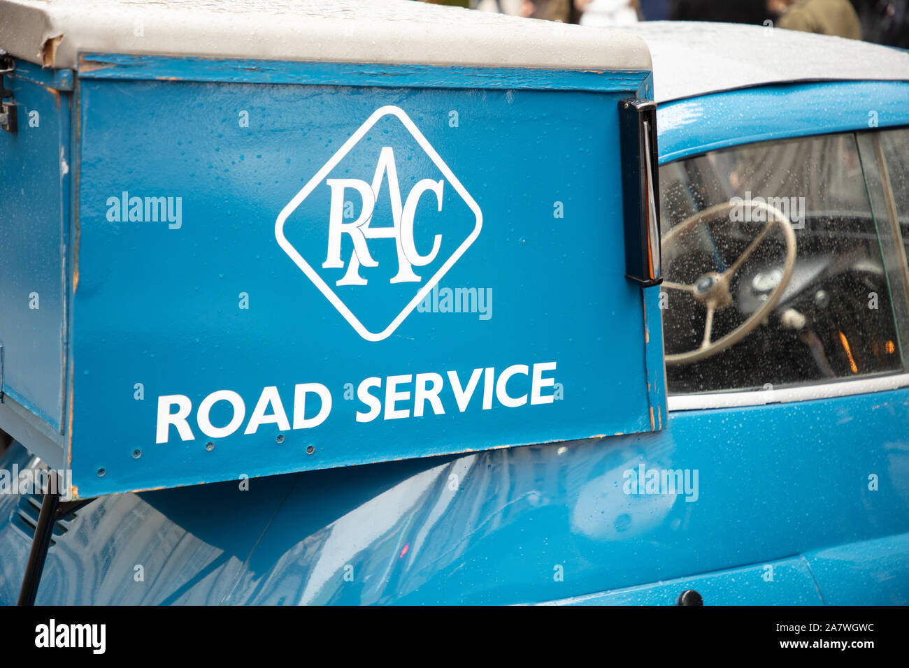 London, UK. 2nd November 2019. RAC Road Service van from 1959 seen at ...