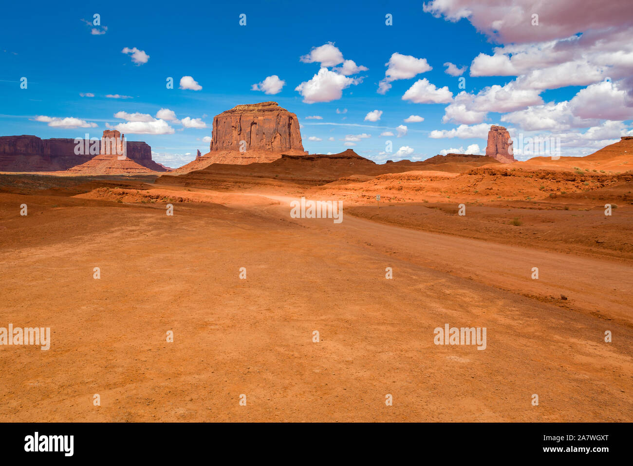 Famous red rocks of Monument Valley. Navajo Tribal Park landscape, Utah ...
