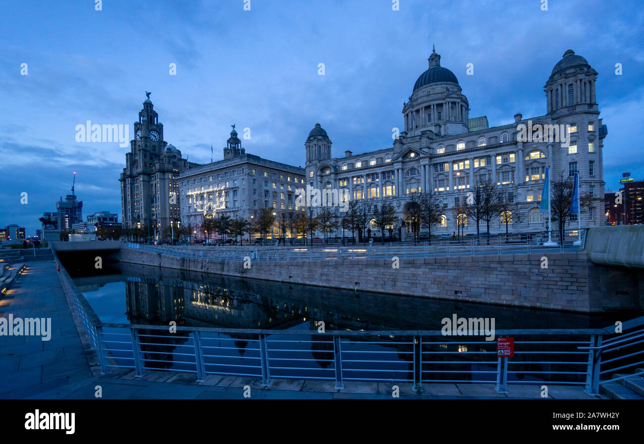 The Three Graces buildings, Royal Liver Building, Cunard Building, and ...