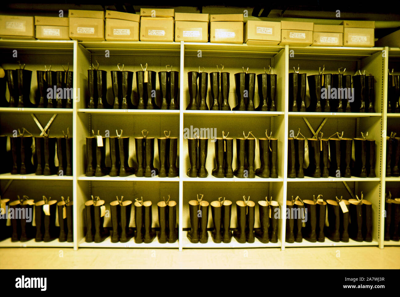 Storage of Rubber boots in a suburban commune underground nuclear fall ...
