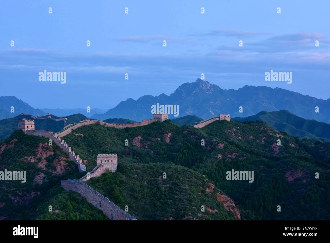 Landscape of the Jinshanling Great Wall in Luanping county, Chengde ...