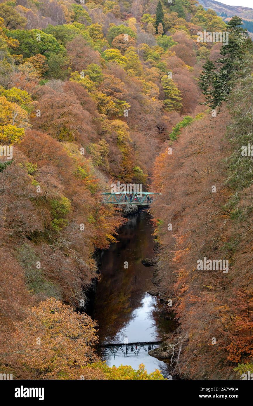 The River Garry in the Pass of Killiecrankie near Pitlochry, Perthshire ...