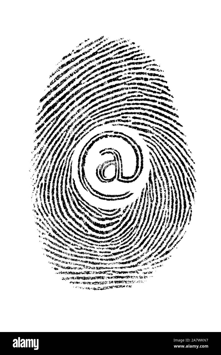 Fingerprint isolated on white background Stock Photo - Alamy