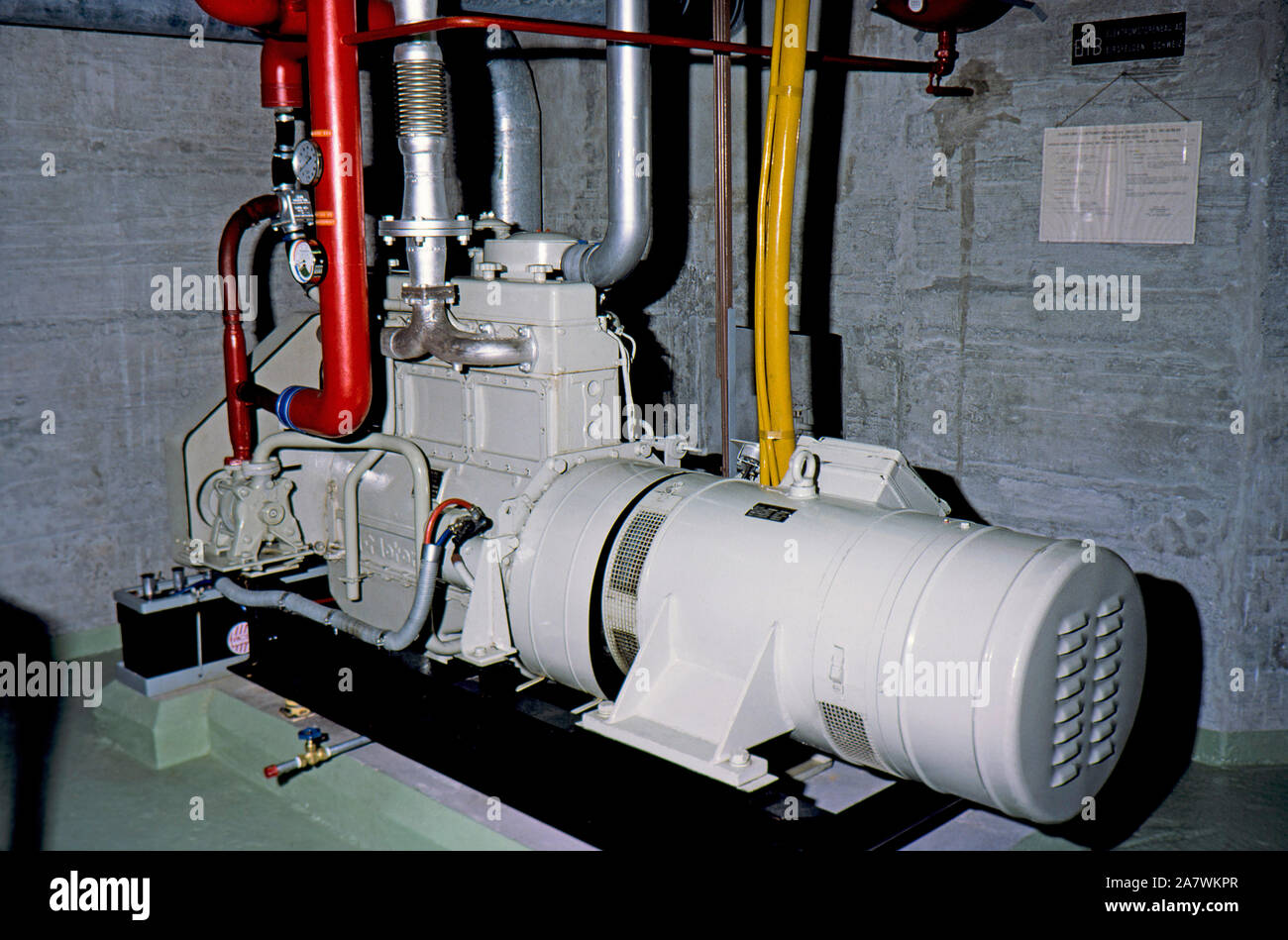 Electric generator in a suburban commune underground nuclear fall-out ...