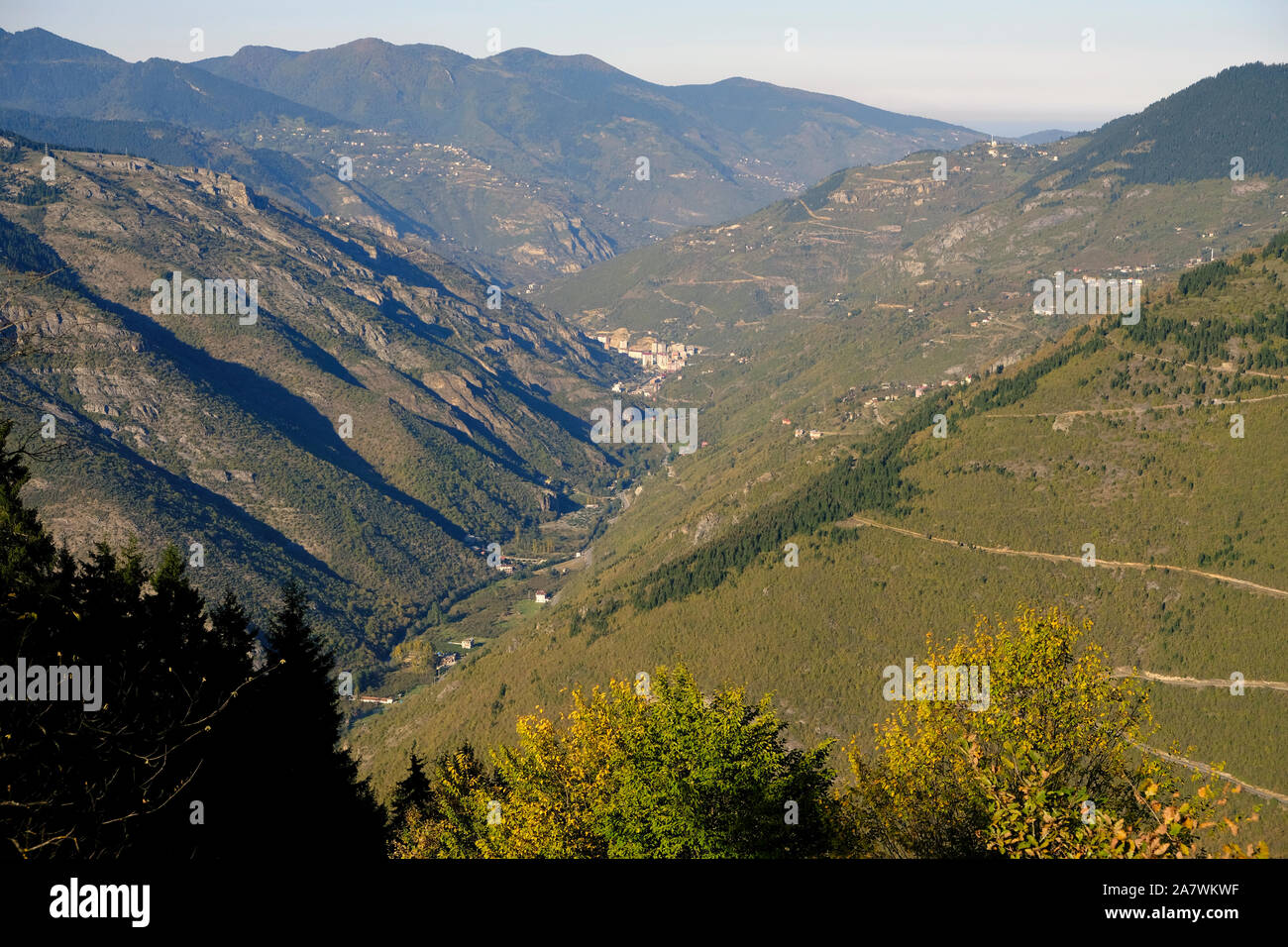 top view of the town of maçka trabzon turkey Stock Photo - Alamy