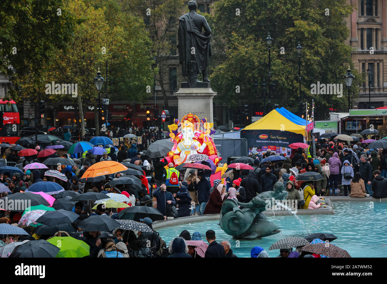 London, UK. 03 Nov 2019. The Diwali celebration in Trafalgar Square ...
