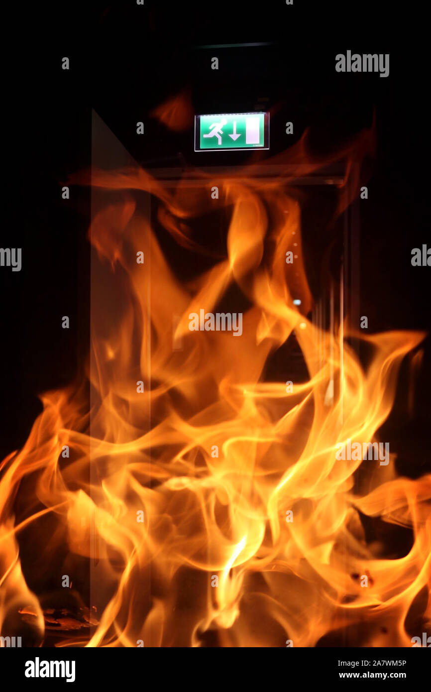 Fire in the building Stock Photo - Alamy