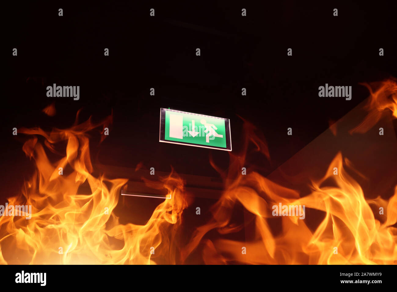 Fire in the building Stock Photo - Alamy