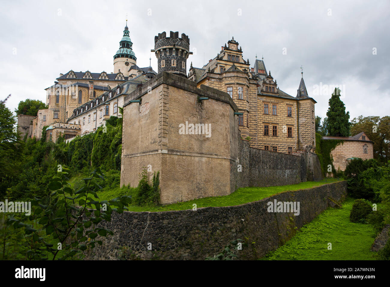 Czech, Friedlant old caste and towers Stock Photo - Alamy