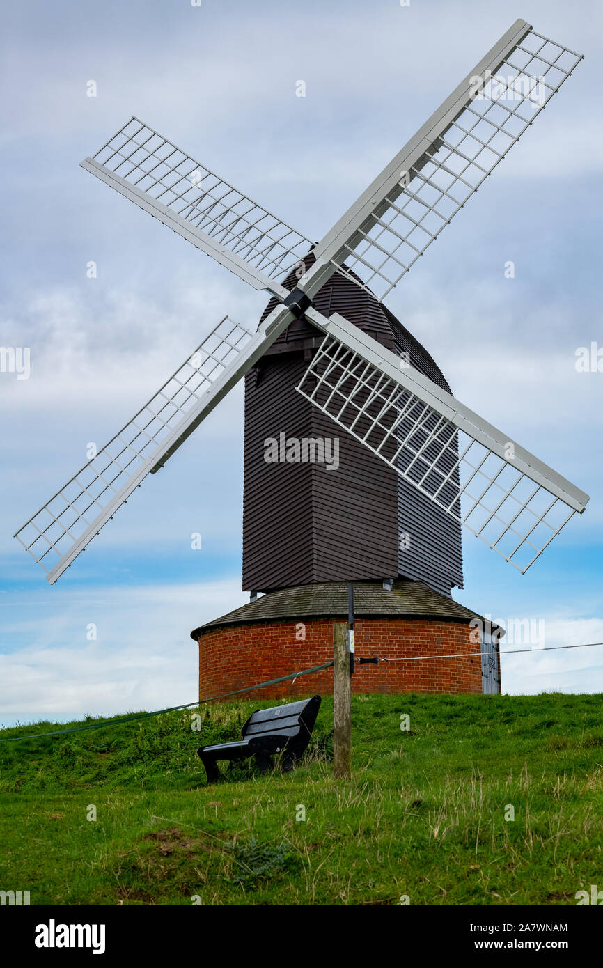 Brill windmill: Traditional wood and brick windmill in the ...