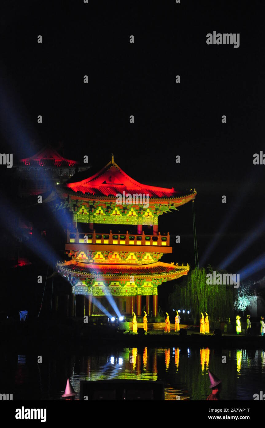 Water show ''A Dream To Bian Liang in Song Dynasty'' takes place in ...