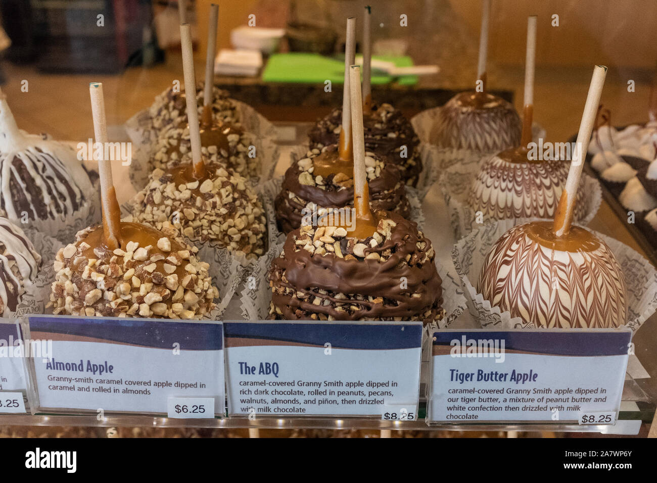 display of candy apples and other sweet treats Stock Photo - Alamy