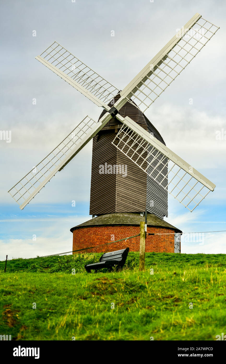 Brill windmill: Traditional wood and brick windmill in the ...