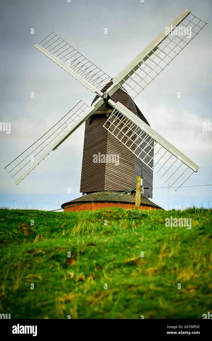 Brill windmill: Traditional wood and brick windmill in the ...