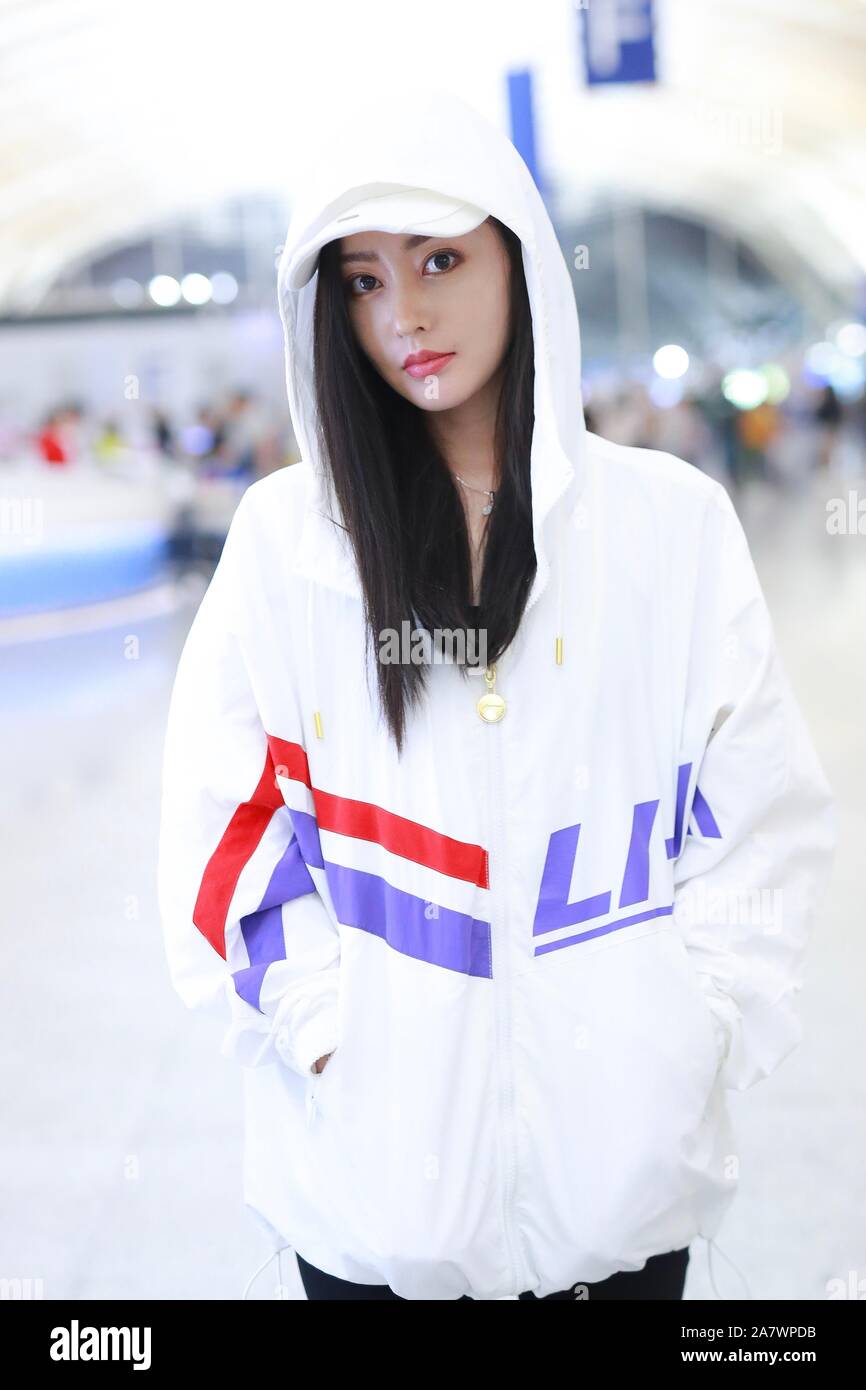 Chinese actress Crystal Zhang or Zhang Tian'ai arrives at the Shanghai ...