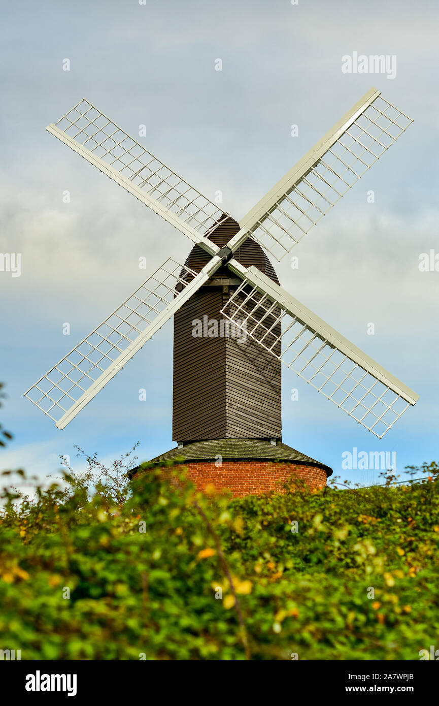 Brill windmill: Traditional wood and brick windmill in the ...