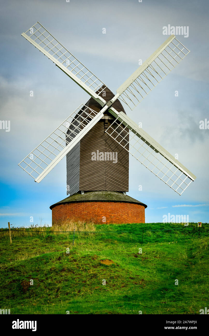 Brill windmill: Traditional wood and brick windmill in the ...