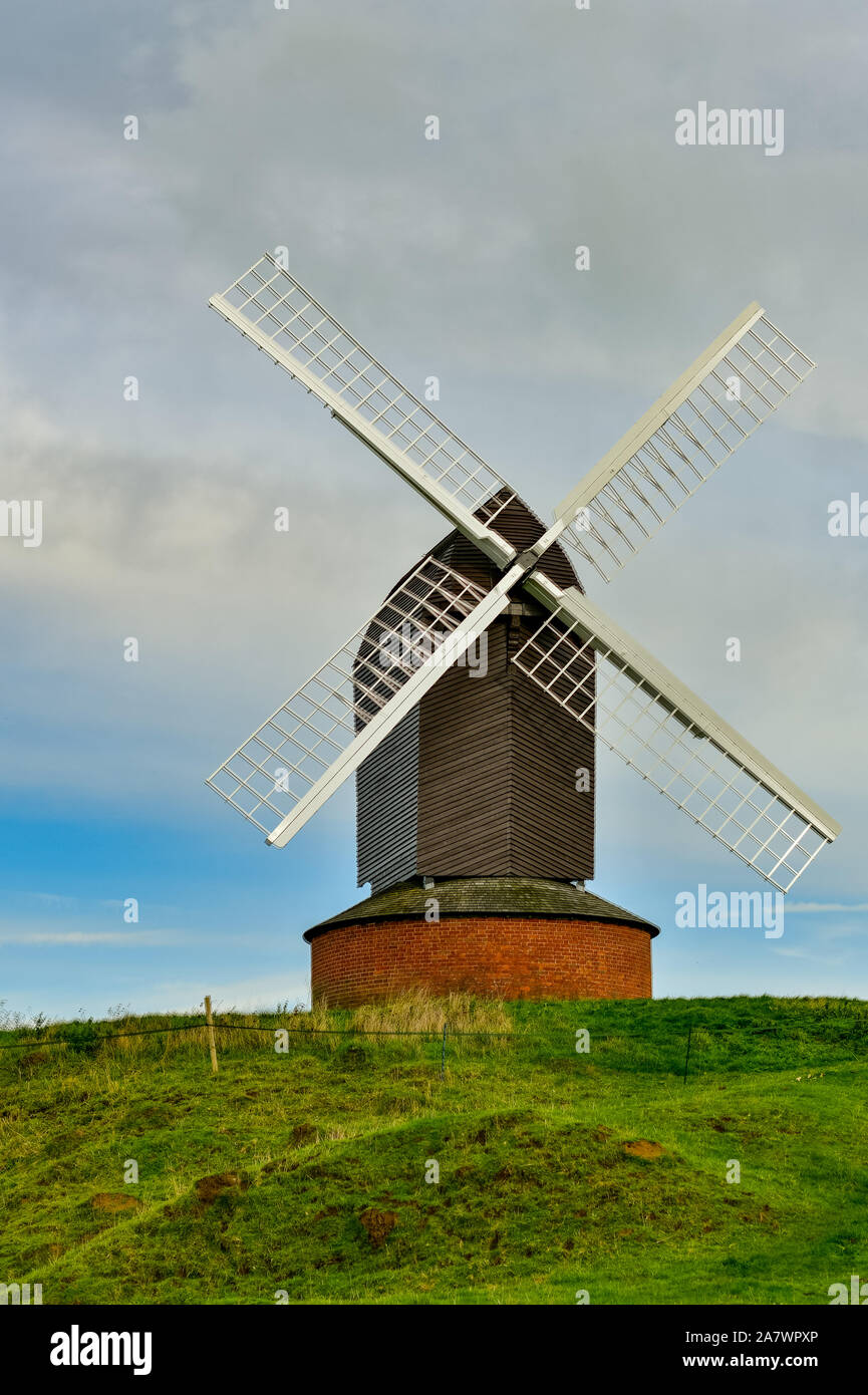 Brill windmill: Traditional wood and brick windmill in the ...