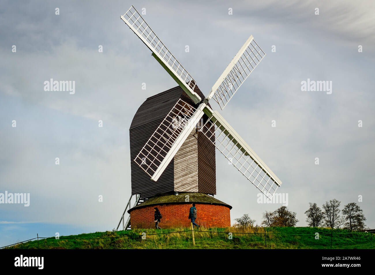 Brill windmill: Traditional wood and brick windmill in the ...
