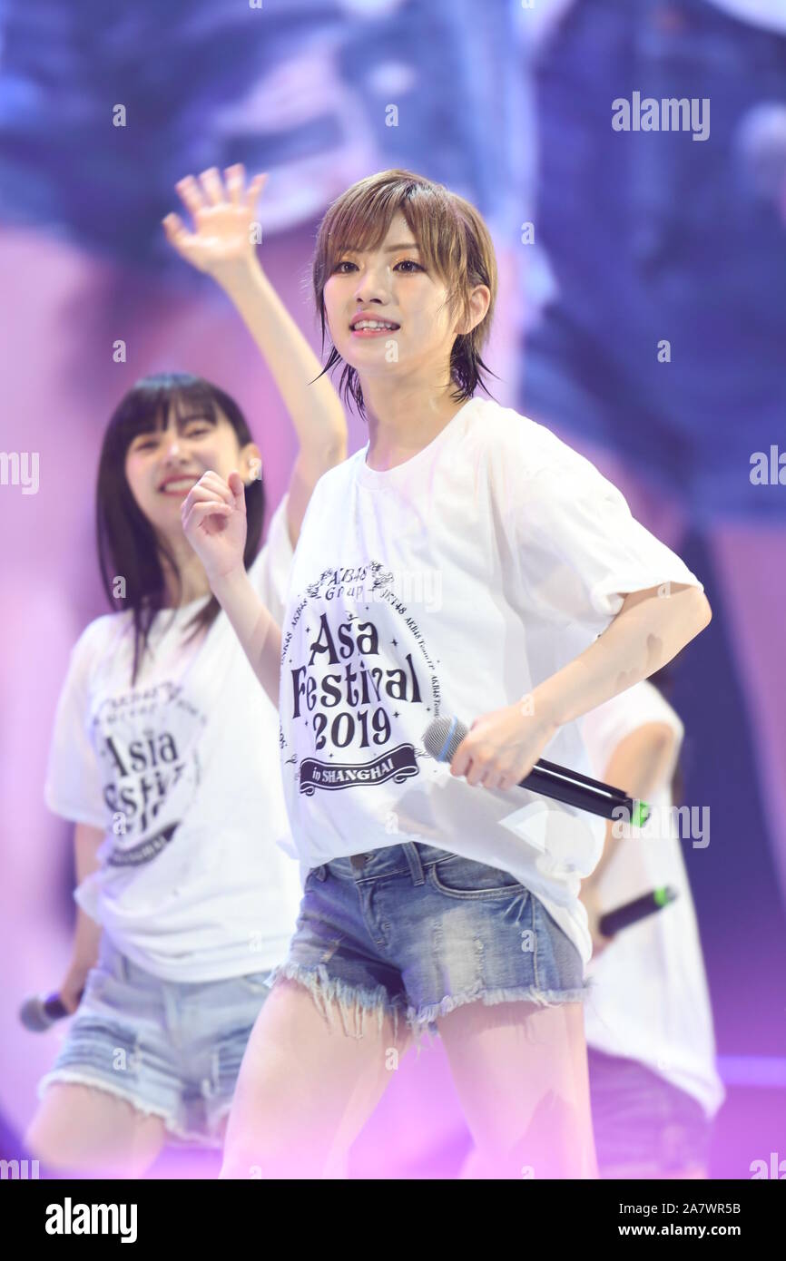 Nana Okada, also known as Naachan, of Japanese idol girl group AKB48 ...