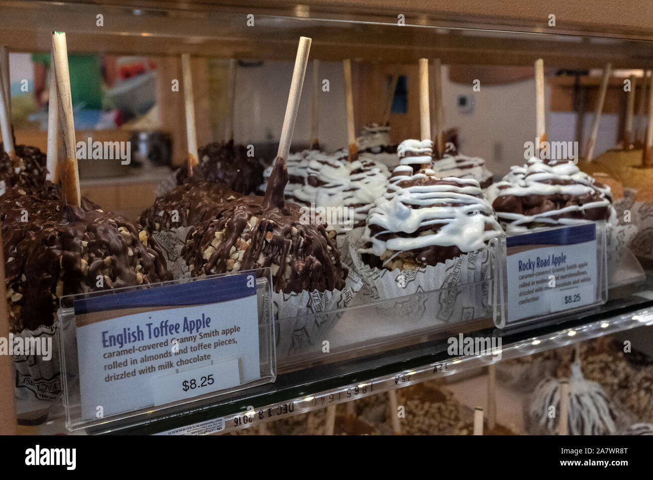 display of candy apples and other sweet treats Stock Photo - Alamy