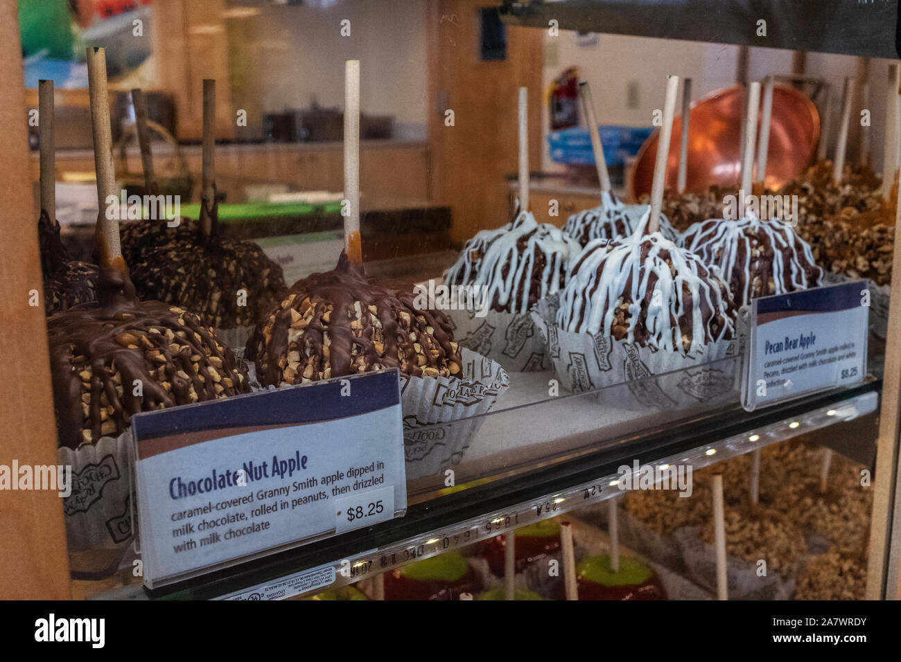 display of candy apples and other sweet treats Stock Photo - Alamy