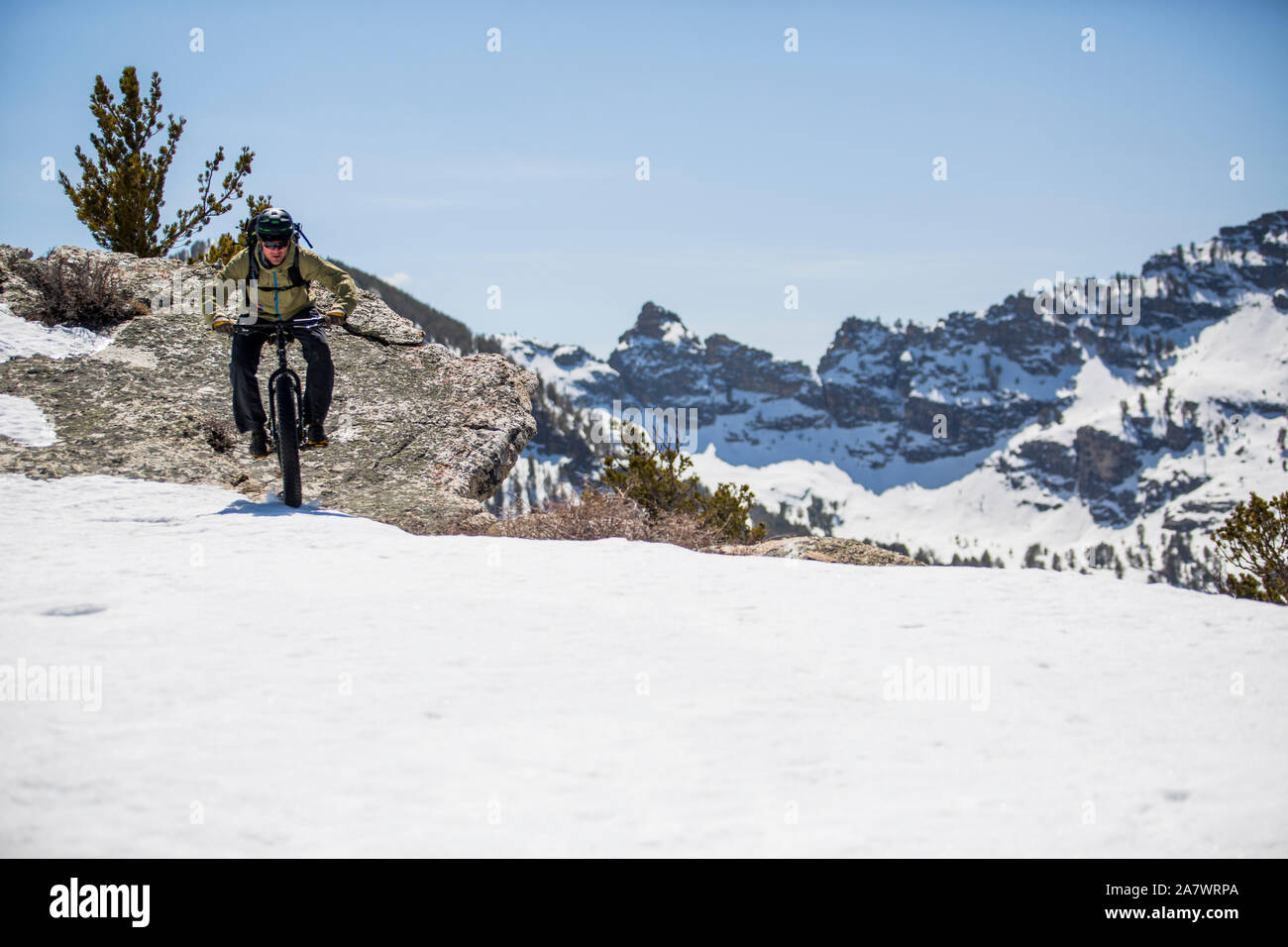 Fat Tire Biking Snow Stock Photo - Alamy