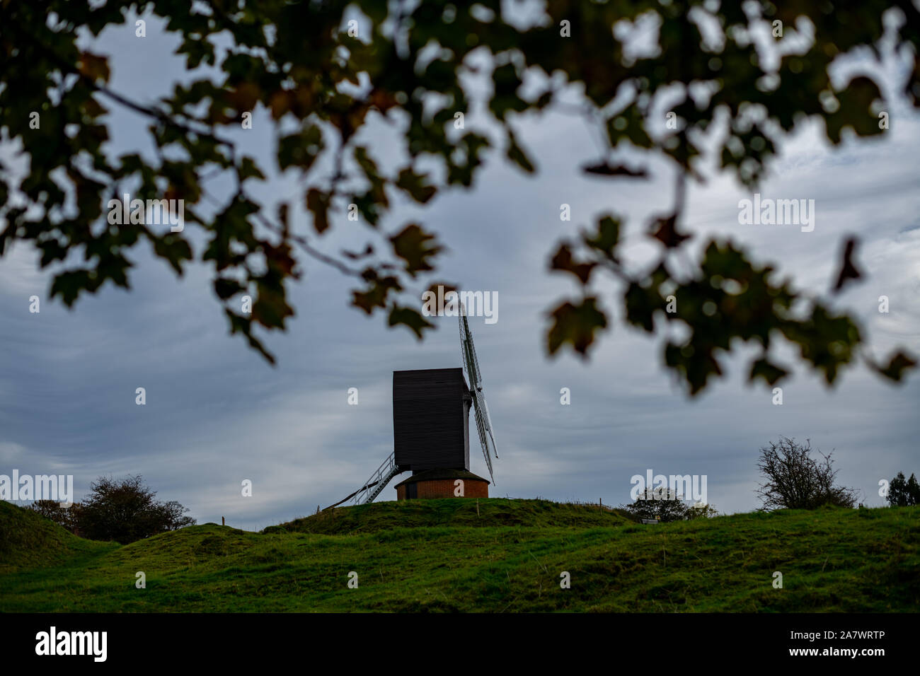 Brill windmill: Traditional wood and brick windmill in the ...