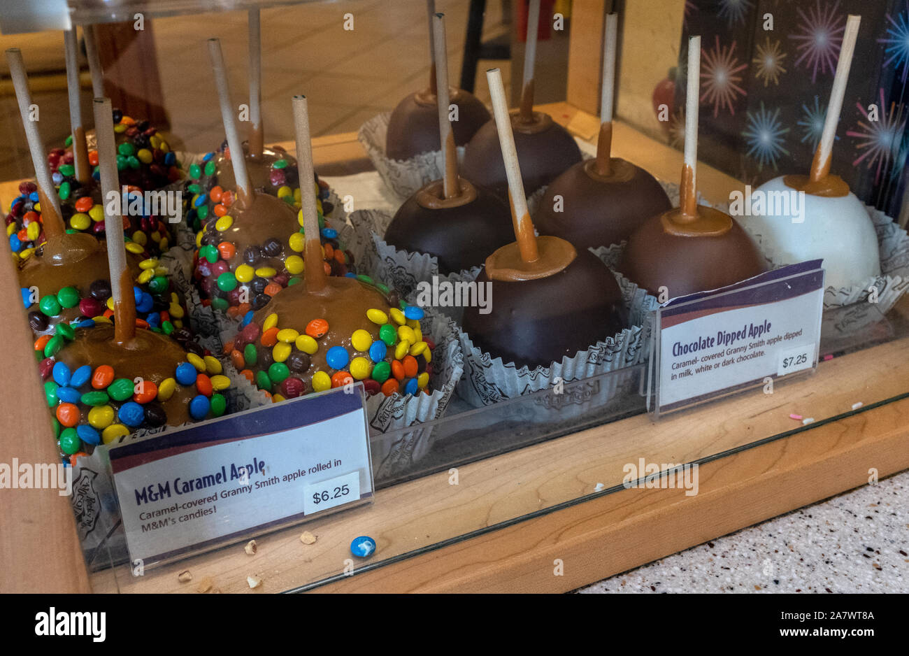 display of candy apples and other sweet treats Stock Photo - Alamy