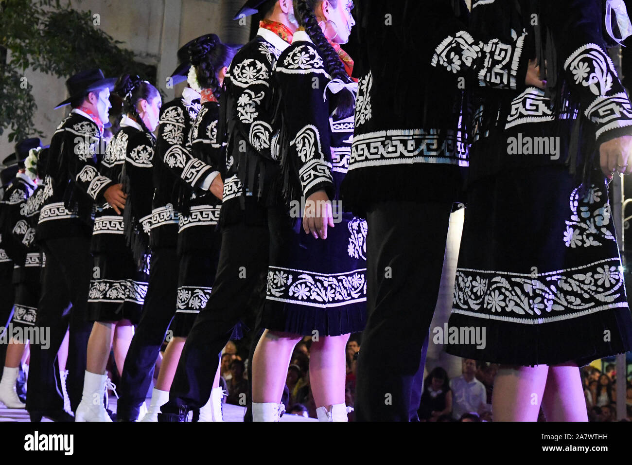 Mariachi style dance band, Festival de Las Animas, Merida, Mexico Stock ...