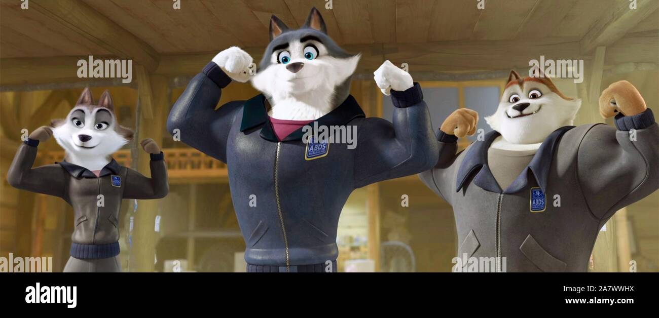 ARCTIC DOGS, left: Dakota (voice: Laurie Holden), center: Duke (voice ...