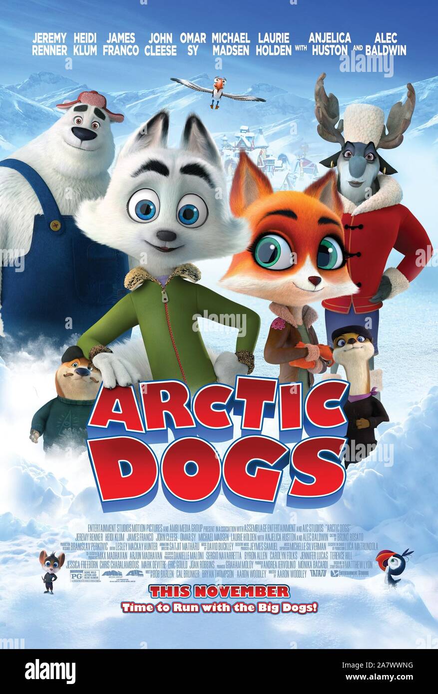 ARCTIC DOGS, from left: Swifty (voice: Jeremy Renner), Jade (voice ...