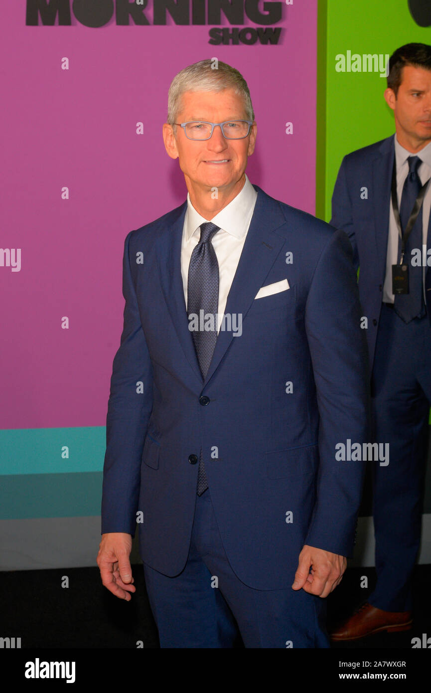 Tim Cook attends the Apple TV+'s "The Morning Show" World Premiere at ...