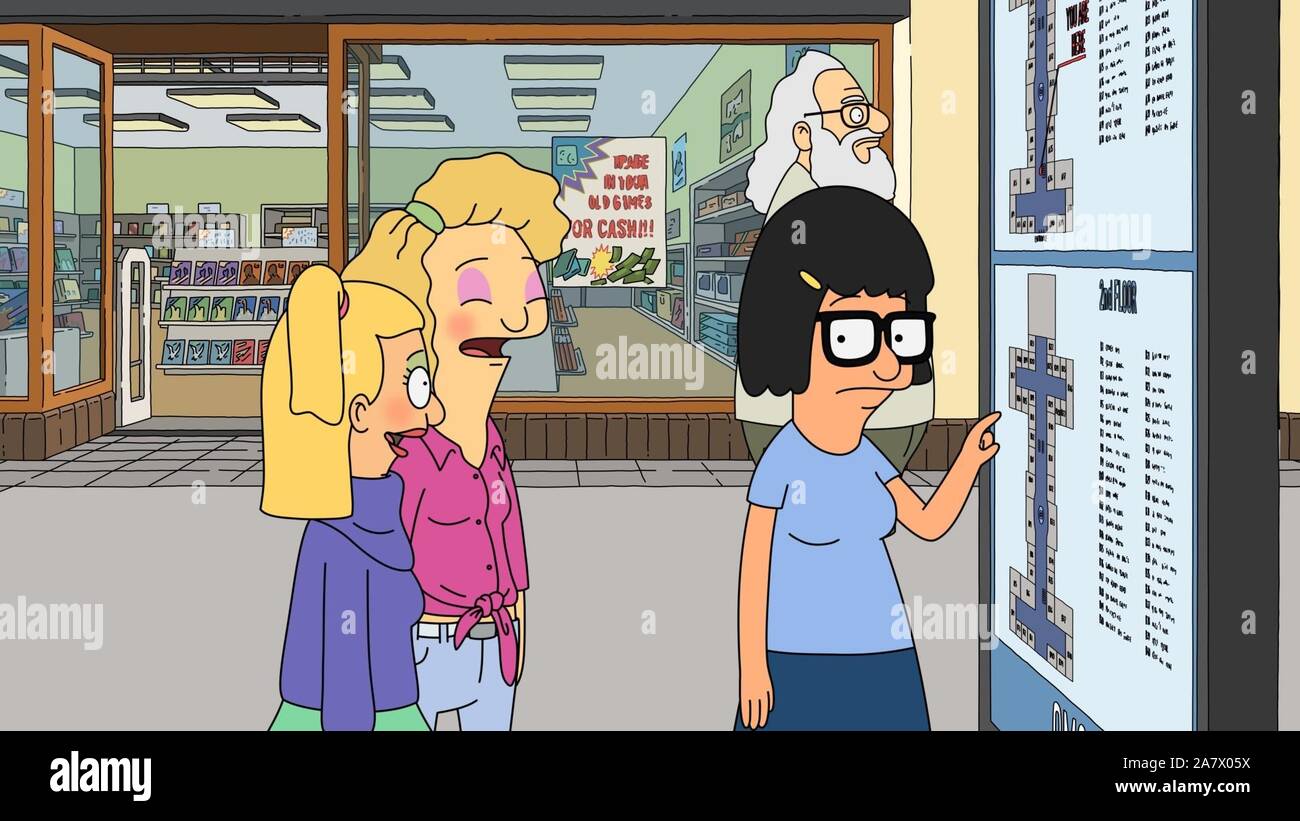 Bobs Burgers From Left Tammy Larsen Voice Jenny Slate Dahlia Voce Jessica Lowe Tina