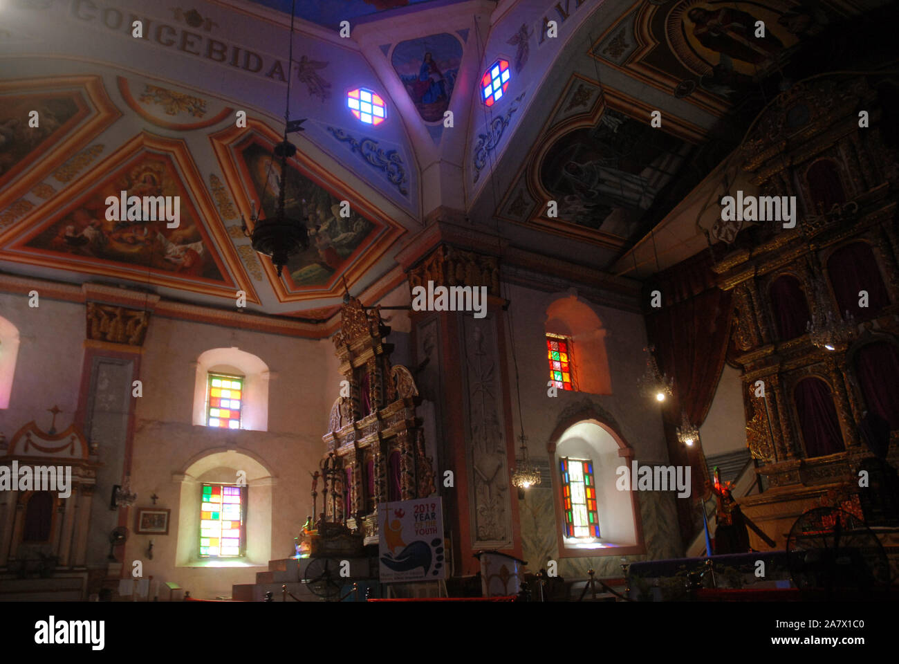 Interior of Baclayon Church, Bohol, Philippines Stock Photo - Alamy