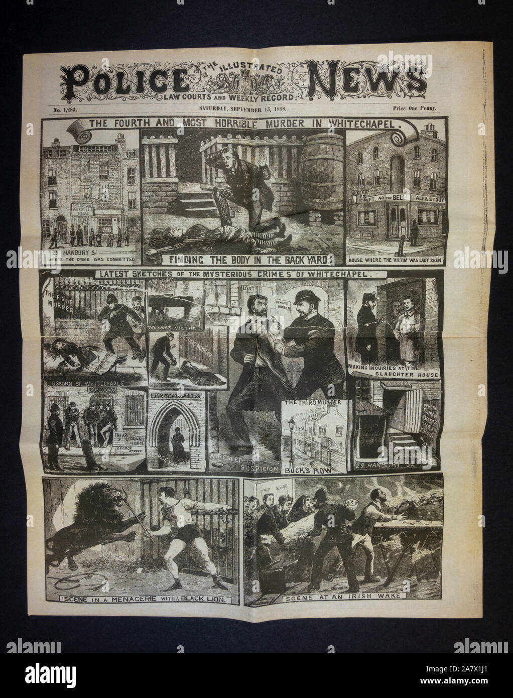 Jack the Ripper era newspaper (replica): Illustrated Police News (15th ...
