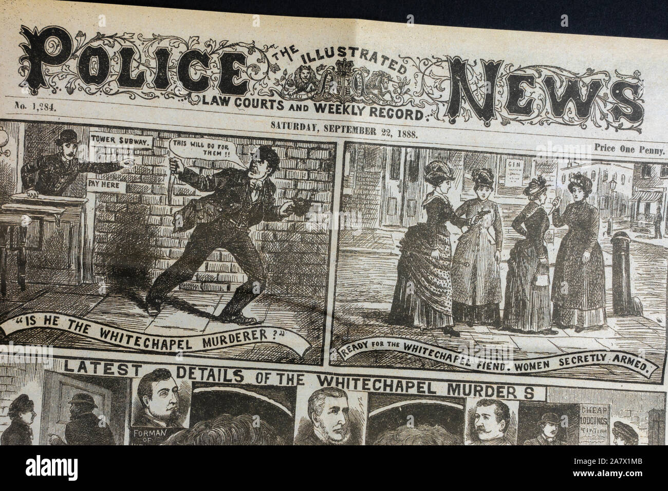 Jack the Ripper era newspaper (replica): Illustrated Police News (22nd ...