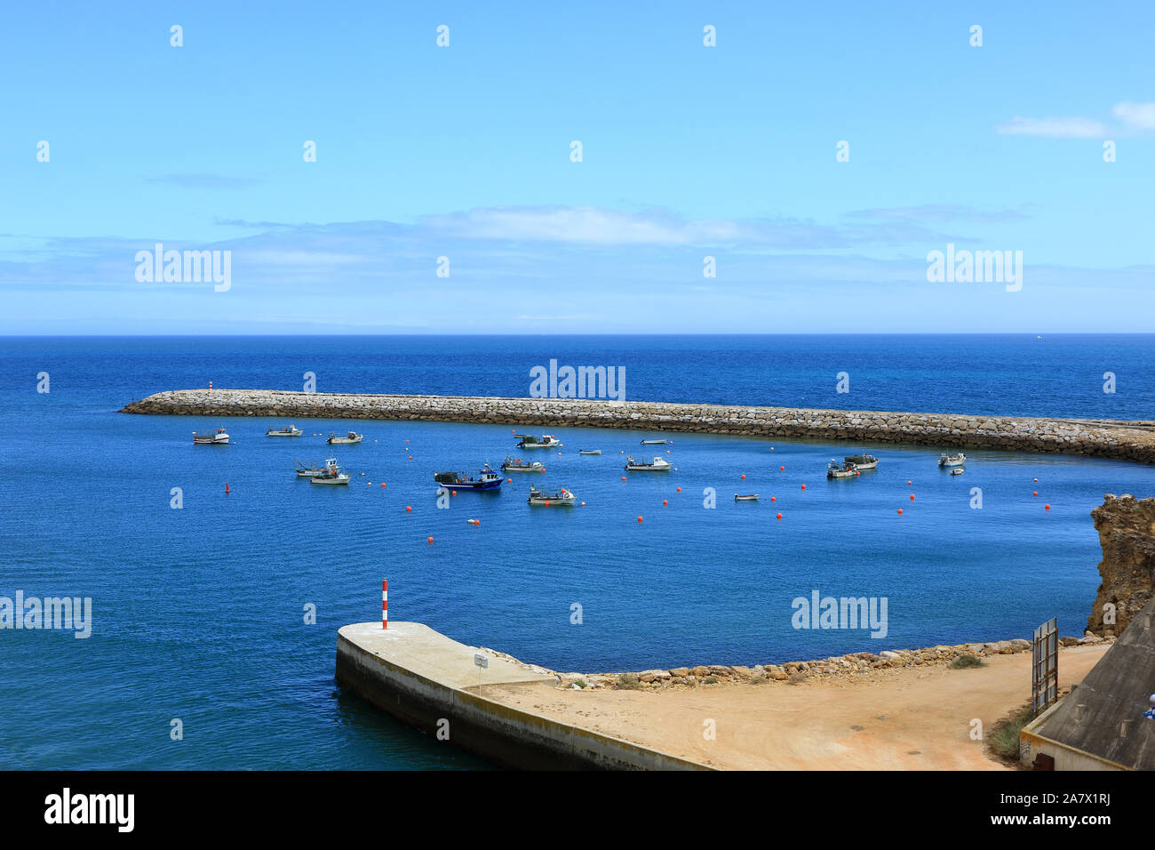 Harbour entrance in Albufeira Stock Photo - Alamy