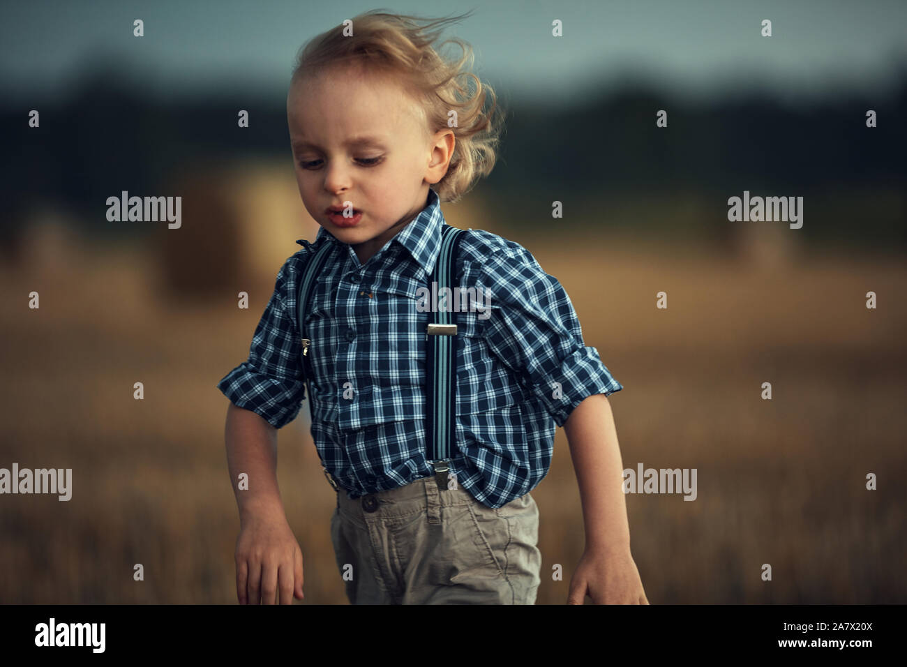 Boy running on a meadow hi-res stock photography and images - Alamy