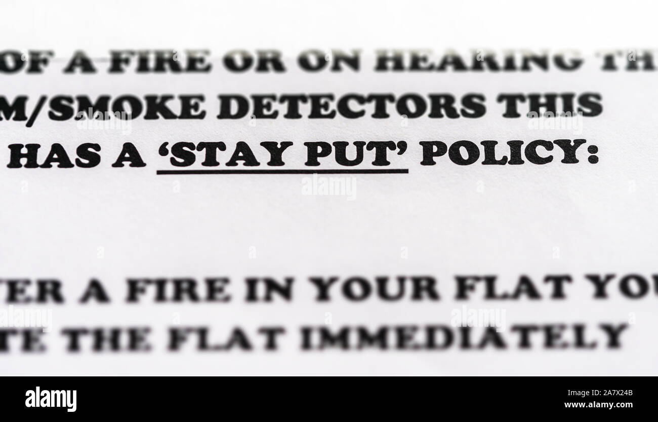 Stay put policy hi-res stock photography and images - Alamy